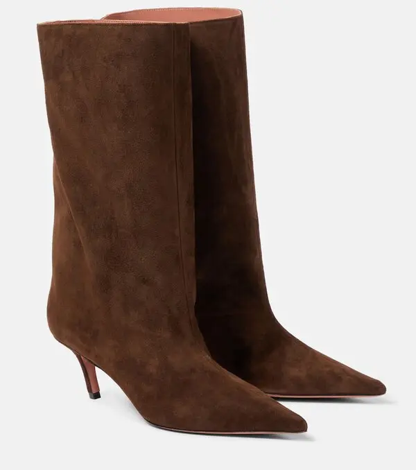 Amina Muaddi Fiona 60 Knee-high Boots - Brown