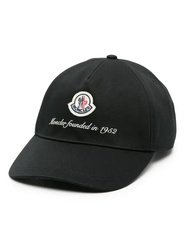 Moncler Logo-Patch Baseball Cap - Black | Editorialist display picture 1