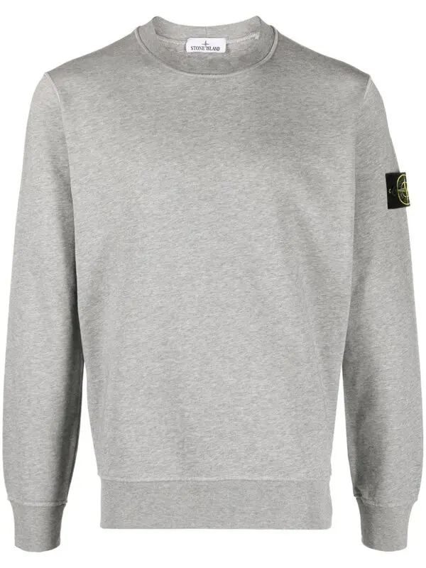 Stone Island Compass-badge Cotton Sweatshirt - Grey