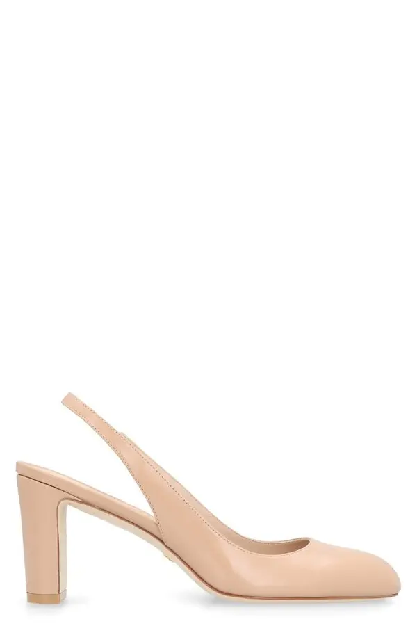 Buy STUART WEITZMAN Vida 75 Leather Slingback Pumps - Beige At 33% Off ...