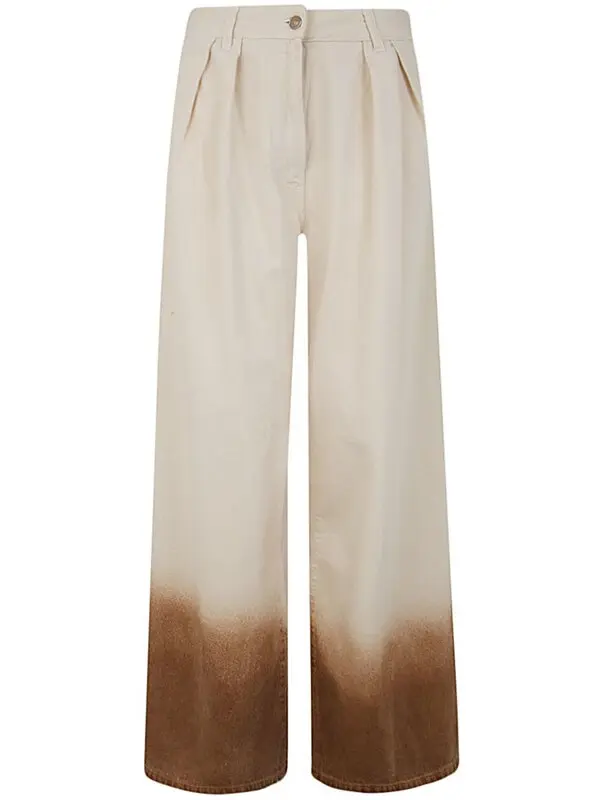 Alanui Bright Hues Wide Leg Denim - White