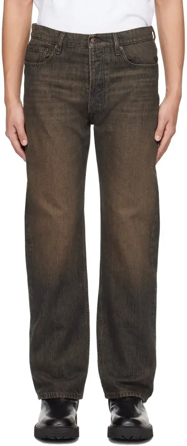 Wood Wood Black Al Jeans In Burnt Orange Wash 31% Off Editorialist