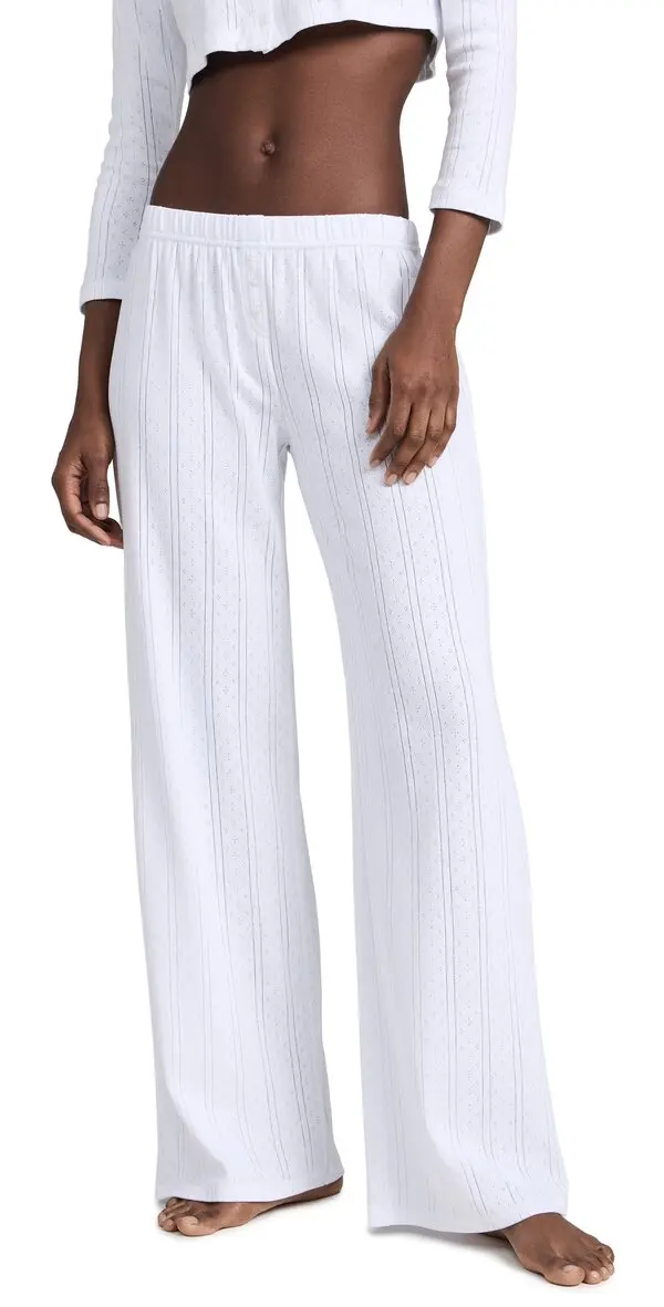 COUCOU The Pointelle Pants - White