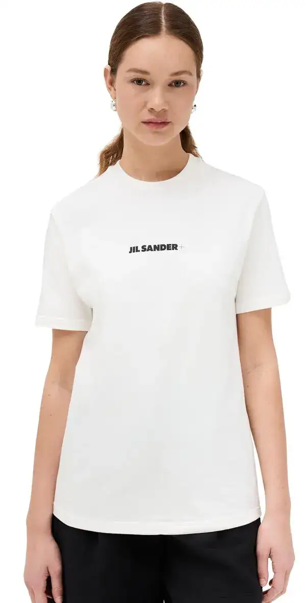 Jil Sander Logo-Print Cotton-Jersey T-Shirt - Porcelain