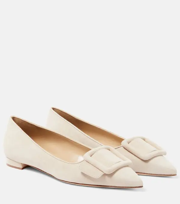 Manolo Blahnik Maysale Flats - Beige