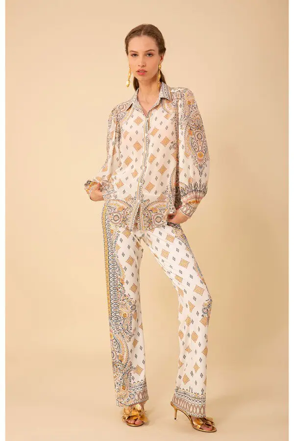 Hale Bob Eden Silk Top - Brown / Neutral