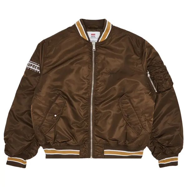 Supreme Second To None Ma-1 Jacket - Brown