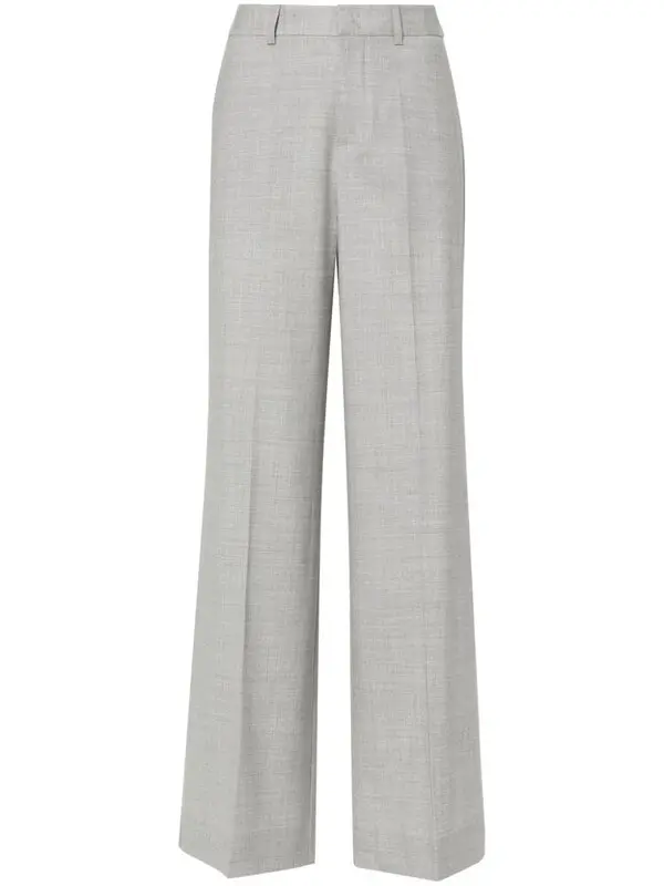 P.a.r.o.s.h Pressed-crease Wide-leg Trousers - Grey