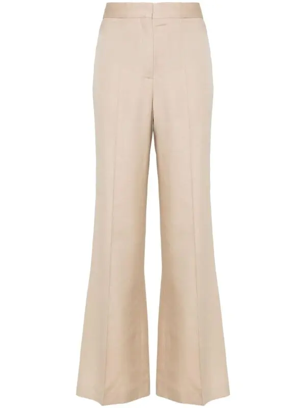 Stella McCartney High-waisted Flared Trousers - Neutrals