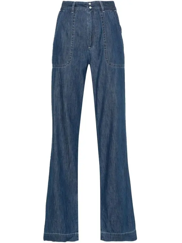 A.p.c. High-rise Straight-leg Jeans - Blue