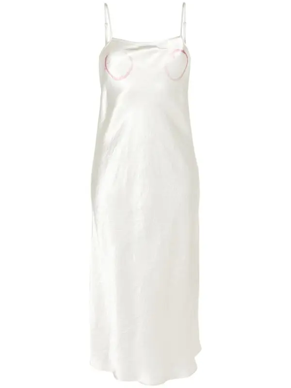 PUPPETS AND PUPPETS Crinkled-satin Dress