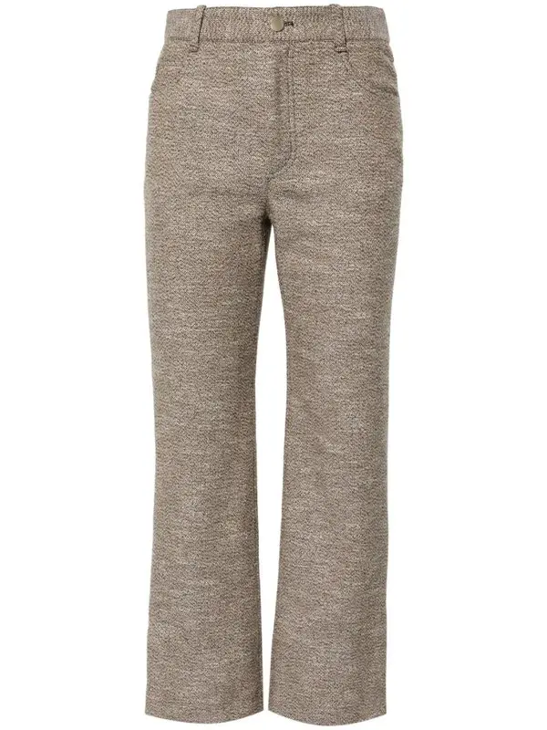 Chloé Flared Tweed Cropped Trousers