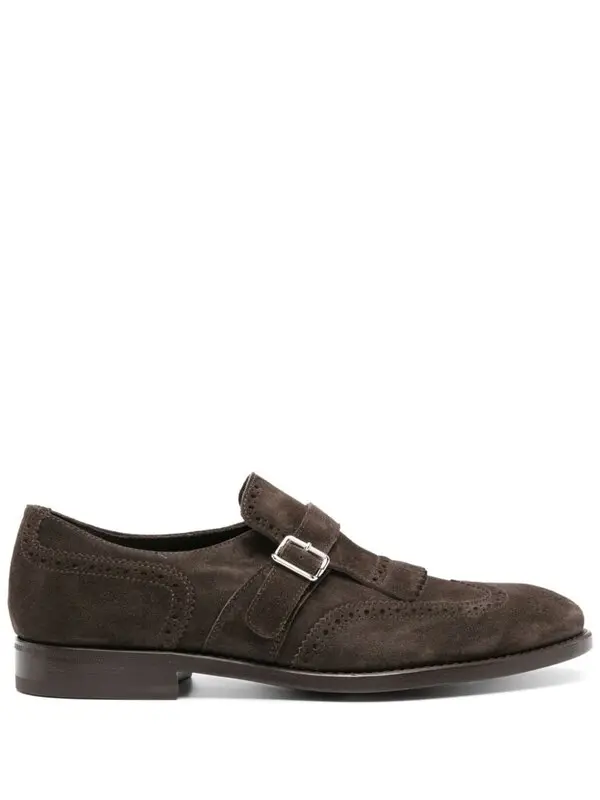 HENDERSON BARACCO Fringe-detail Suede Monk Shoes