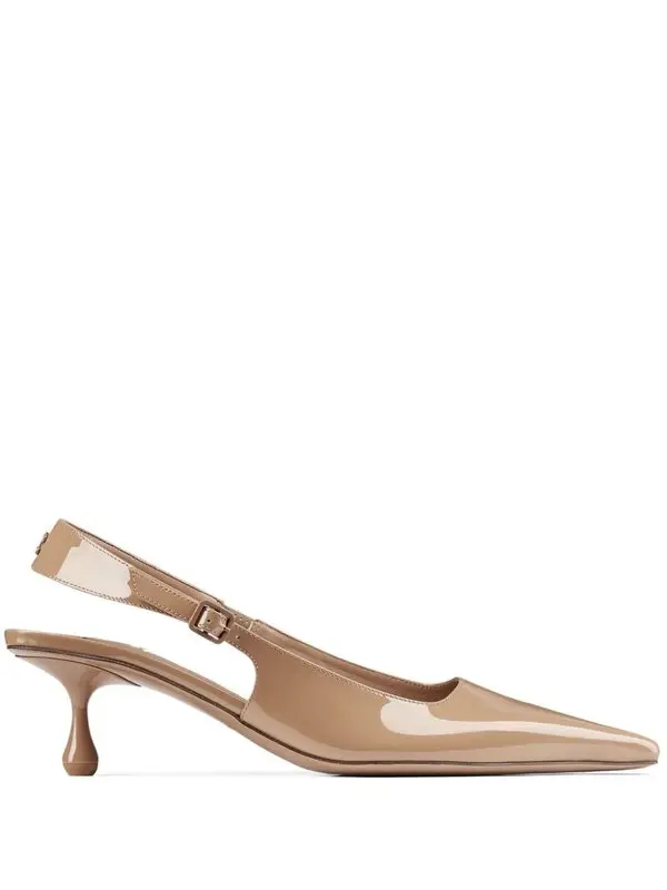 JIMMY CHOO Amel 50mm Leather Pumps - Neutrals