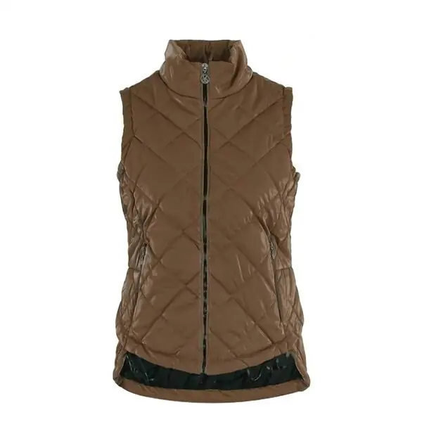Buy DOLCEZZA Puffy Vest In Camel - Brown At 34% Off | Editorialist