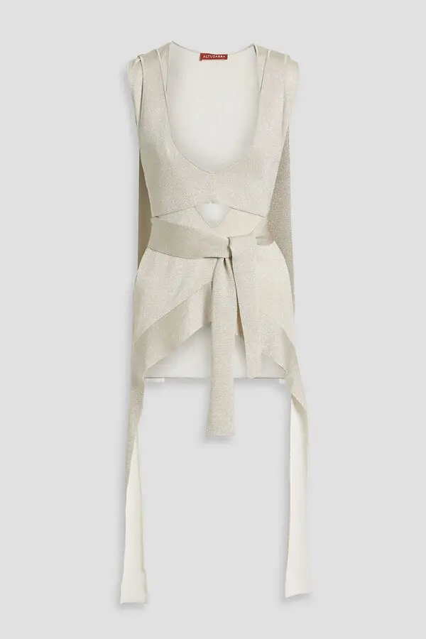 Altuzarra Layered Metallic Knitted Top
