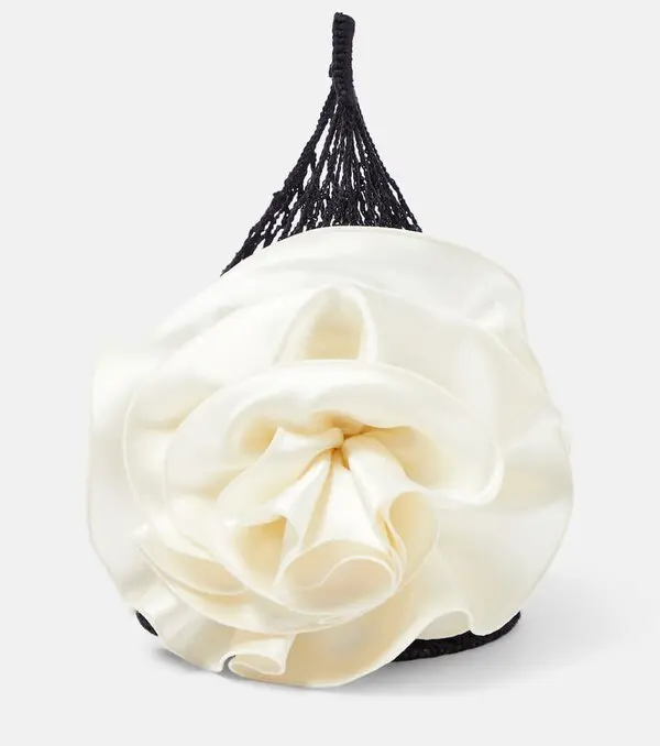 Magda Butrym Devana Small Floral-appliqué Shoulder Bag - Black