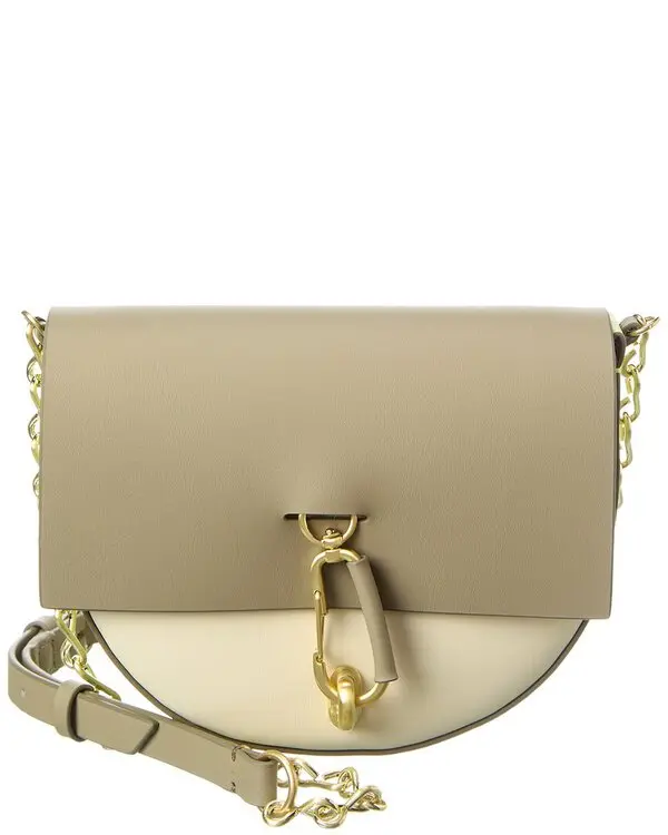 Buy Zac Posen Belay Mini Leather Saddle Crossbody Grey At 52 Off