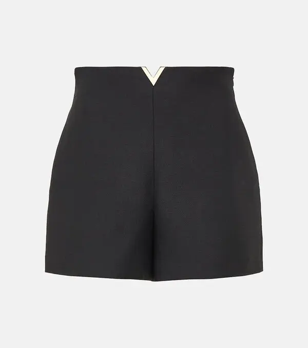 Valentino Crepe Couture Shorts Valentino Black Shorts Crepe