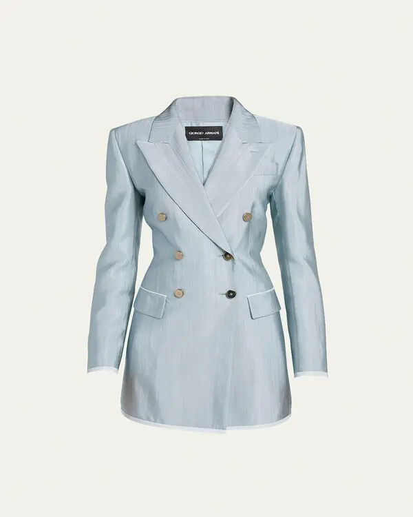 Giorgio Armani Textured Double-breasted Blazer