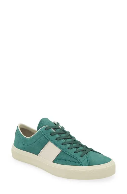 TOM FORD Cambridge Low Top Sneakers - Green/ Cream