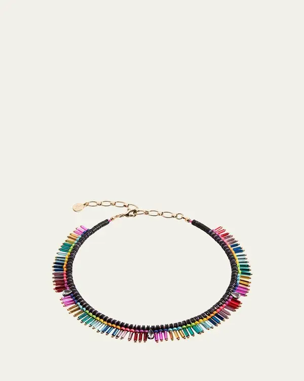 ELSIE FRIEDA On The Fringe Necklace - Lite Brite