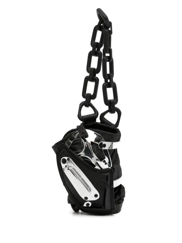 INNERRAUM Chain-link Panelled Mini Bag - Black