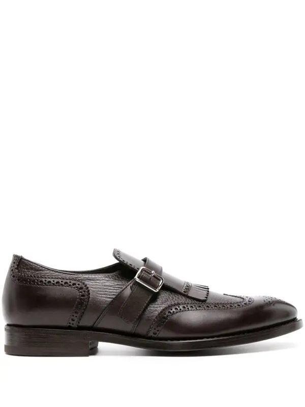 HENDERSON BARACCO Leather Monk Shoes - Brown