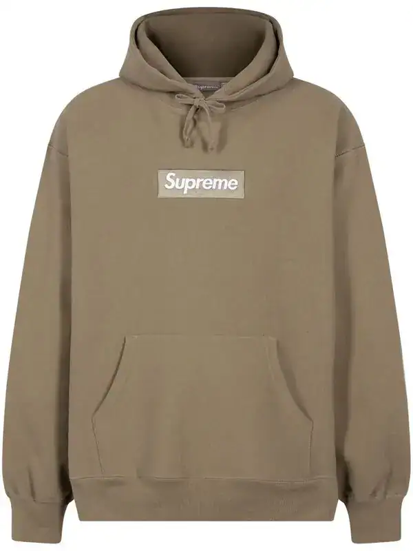 Supreme Box Logo Cotton Hoodie - Neutrals | Editorialist