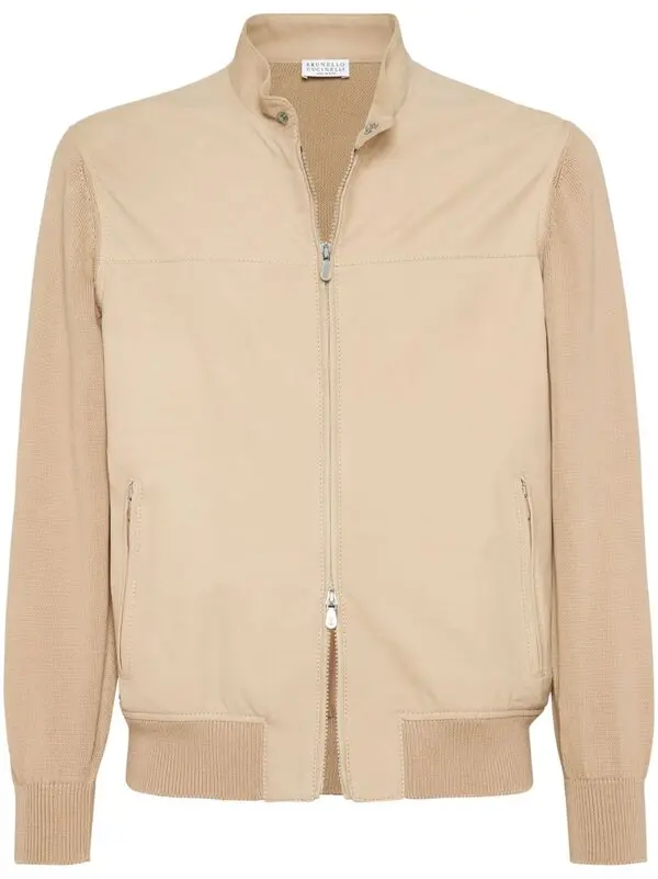 Brunello Cucinelli Panelled Leather Jacket
