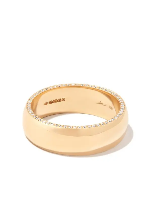 Lizzie Mandler 18k Yellow Othello Cigar Diamond Ring