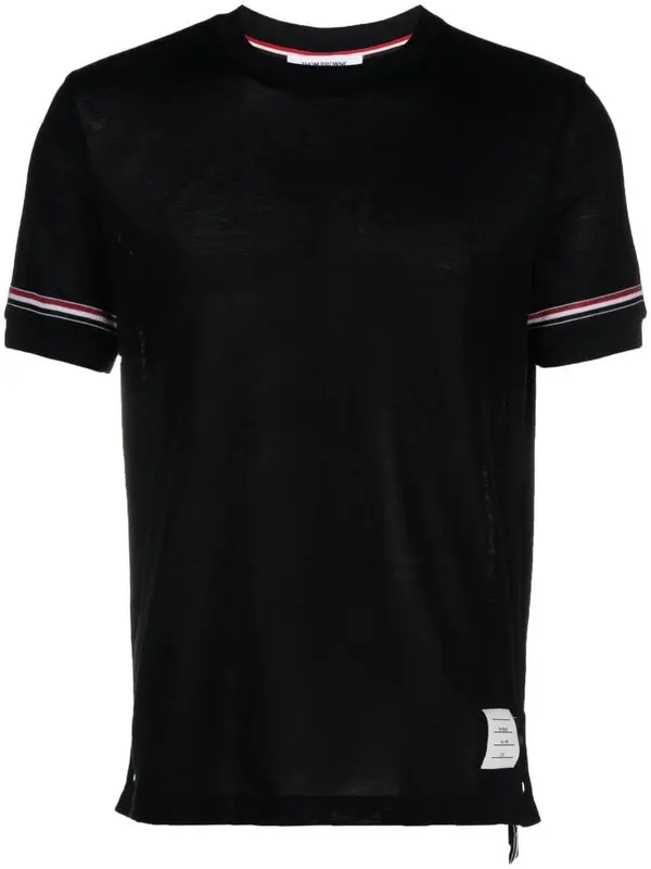 Thom Browne Rwv-stripe Knitted Top - Blue