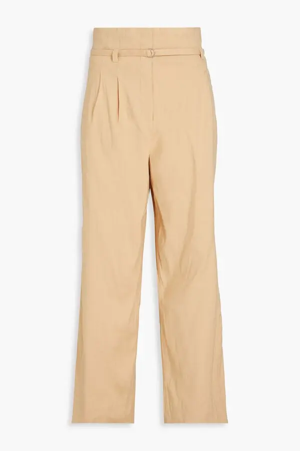 Derek Lam 10 Crosby Linen-blend Wide-leg Pants