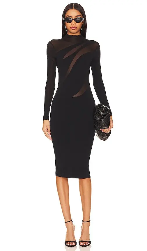 Wolford Sheer Opaque Dress - Black | Editorialist