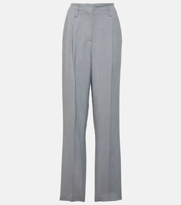 Brunello Cucinelli High-rise Straight Pants - Blue