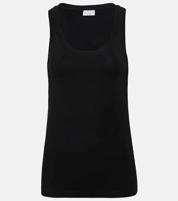 Brunello Cucinelli Cotton-blend Tank Top - Black