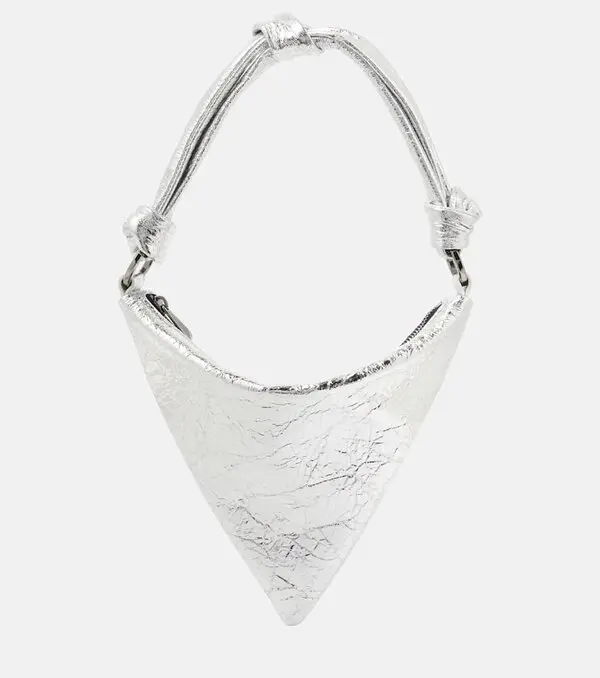 Amina Muaddi Cameron Mini Leather Shoulder Bag