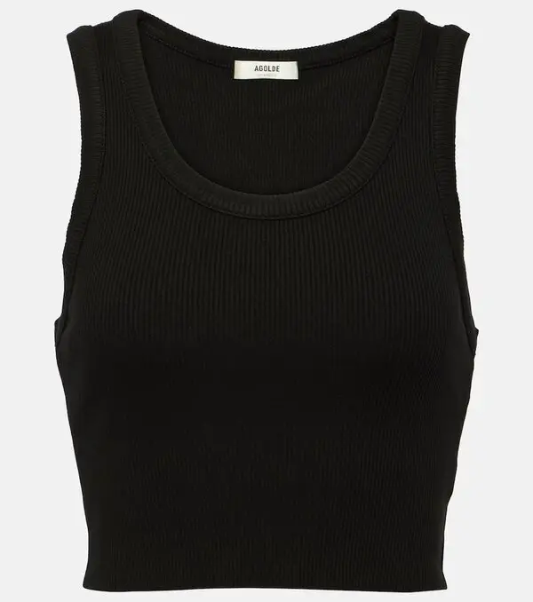 AGOLDE Ribbed-knit Crop Top