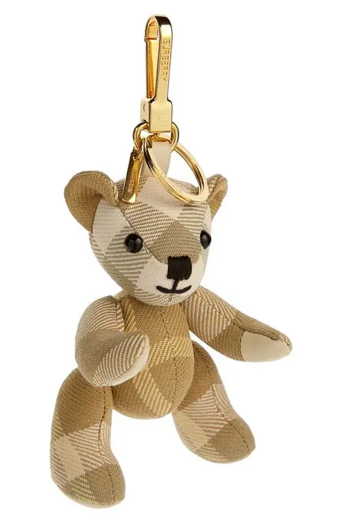 Burberry Thomas Check Bag Charm - Flax