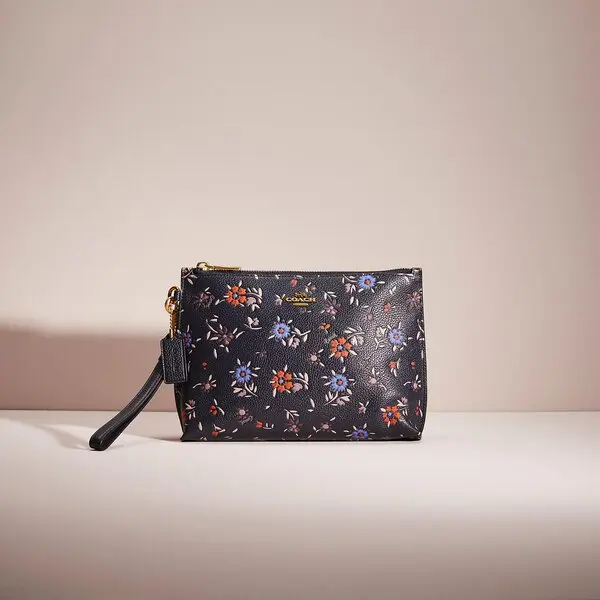 Coach Restored Charlie Pouch With Wildflower Print - Brass/midnight ...