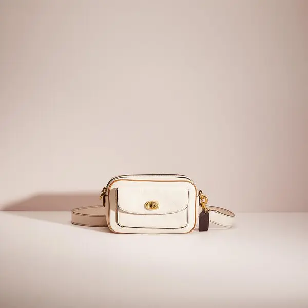 Coach Willow Camera Bag In Colorblock - Brass/chalk Multi