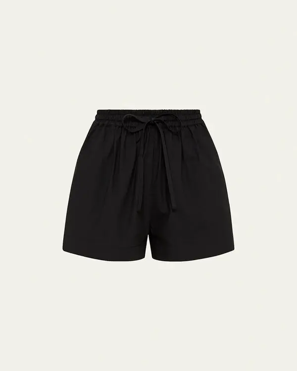 Matteau Relaxed Cotton Poplin Shorts - Black