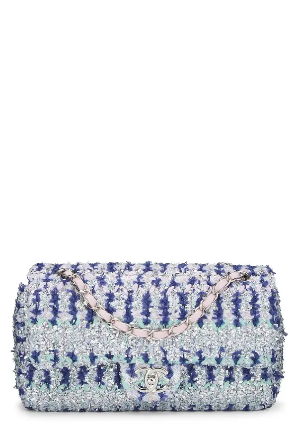 Chanel Multicolor Tweed Half Flap Medium