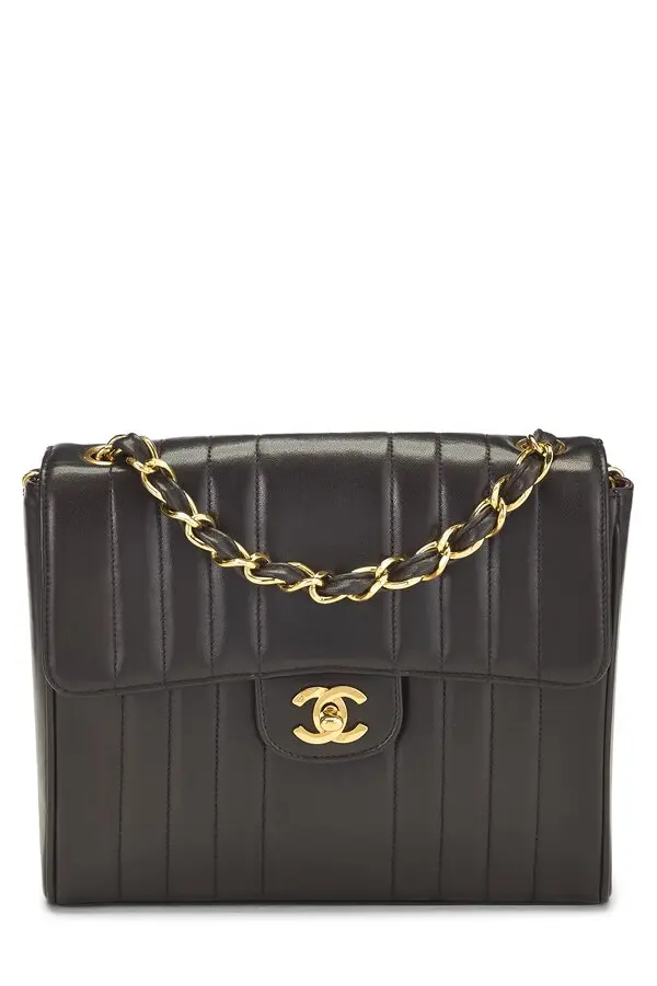 Chanel Vertical Lambskin Half Flap Small