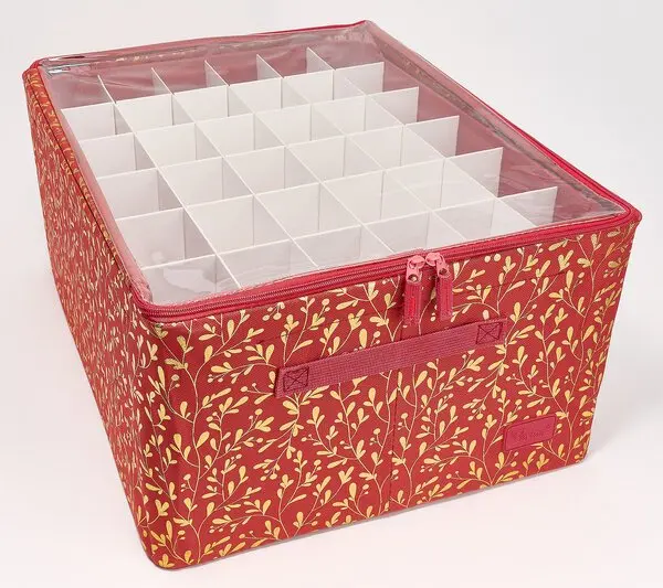 PERIEA As Is 72-piece Collapsible Ornament Storage Box