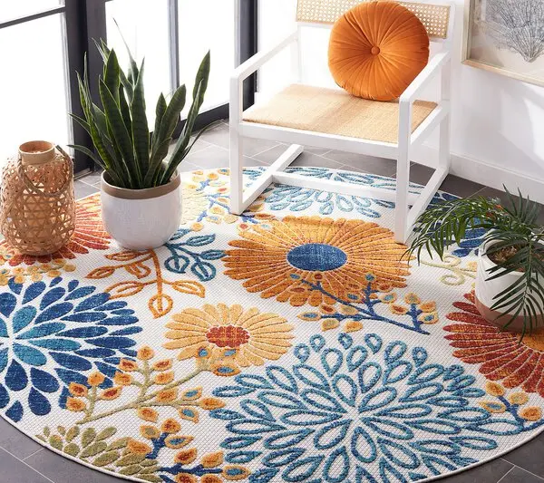 SAFAVIEH Cabana 832 Series 5'3' X 5'3' Round