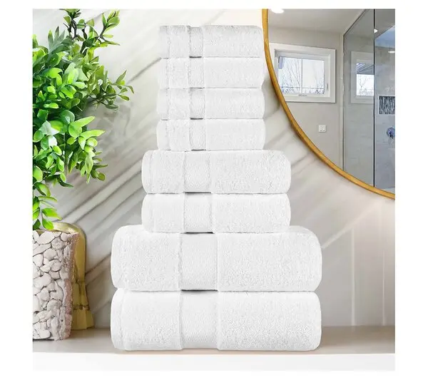 SUPERIOR Niles Egyptian Giza Cotton Ultra-plush 8-pc Towel Set