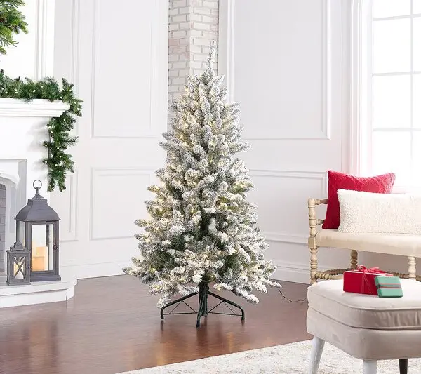 BETHLEHEM LIGHTS As Is 5' Flocked Color Flipled Tree