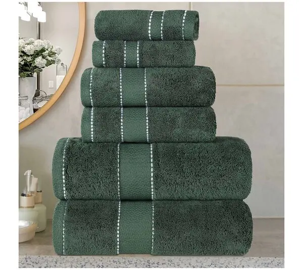 SUPERIOR Niles Egyptian Giza Cotton Ultra-plush 6-pc Towel Set