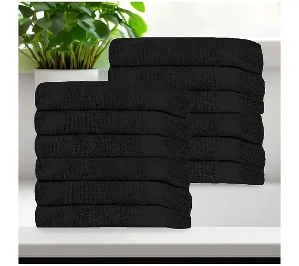SUPERIOR Rolla Cotton Geometric Jacquard Face T Owel Set Of 12
